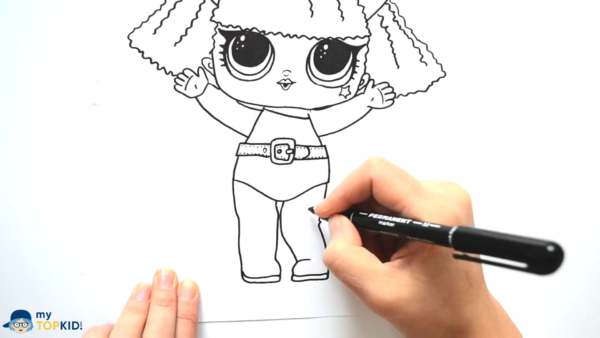 How to draw LOL doll with pencil according to instructions fast and easy