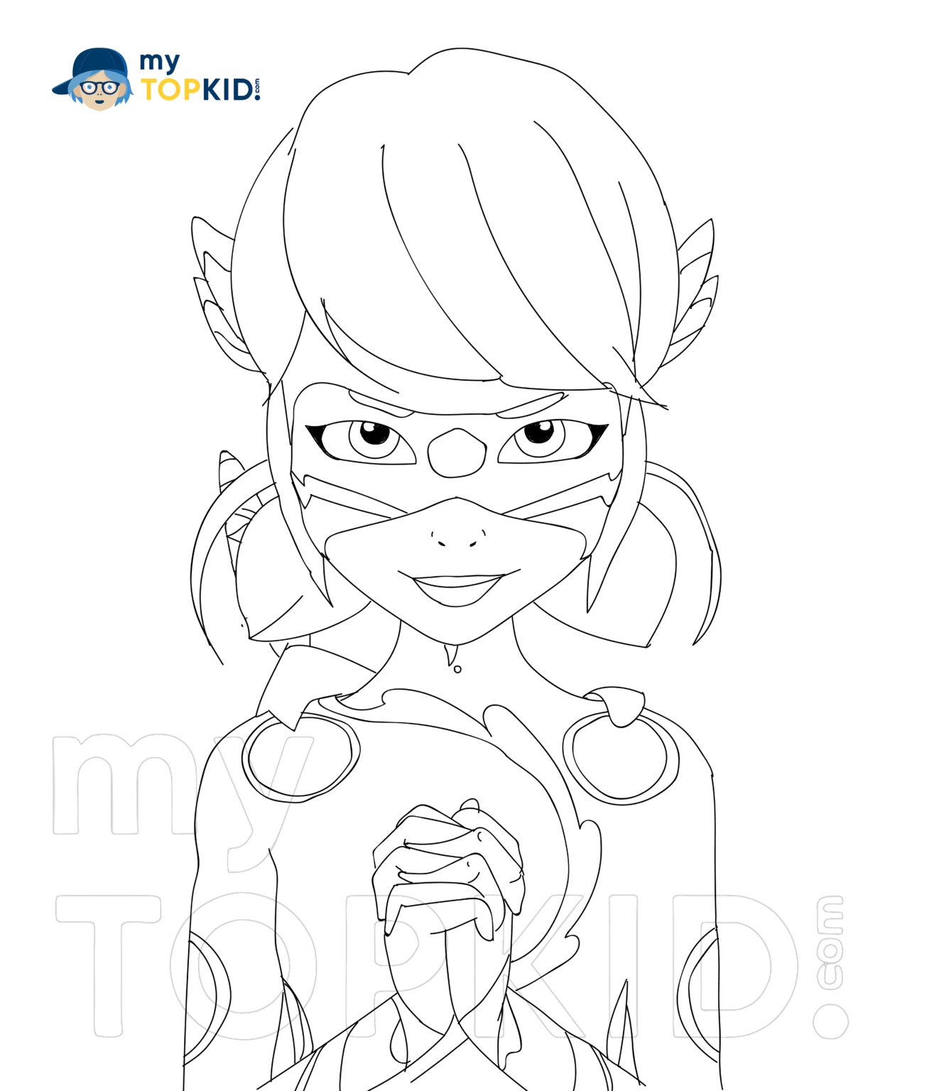 Miraculous da colorare. Stampa Ladybug e Chat Noir gratis