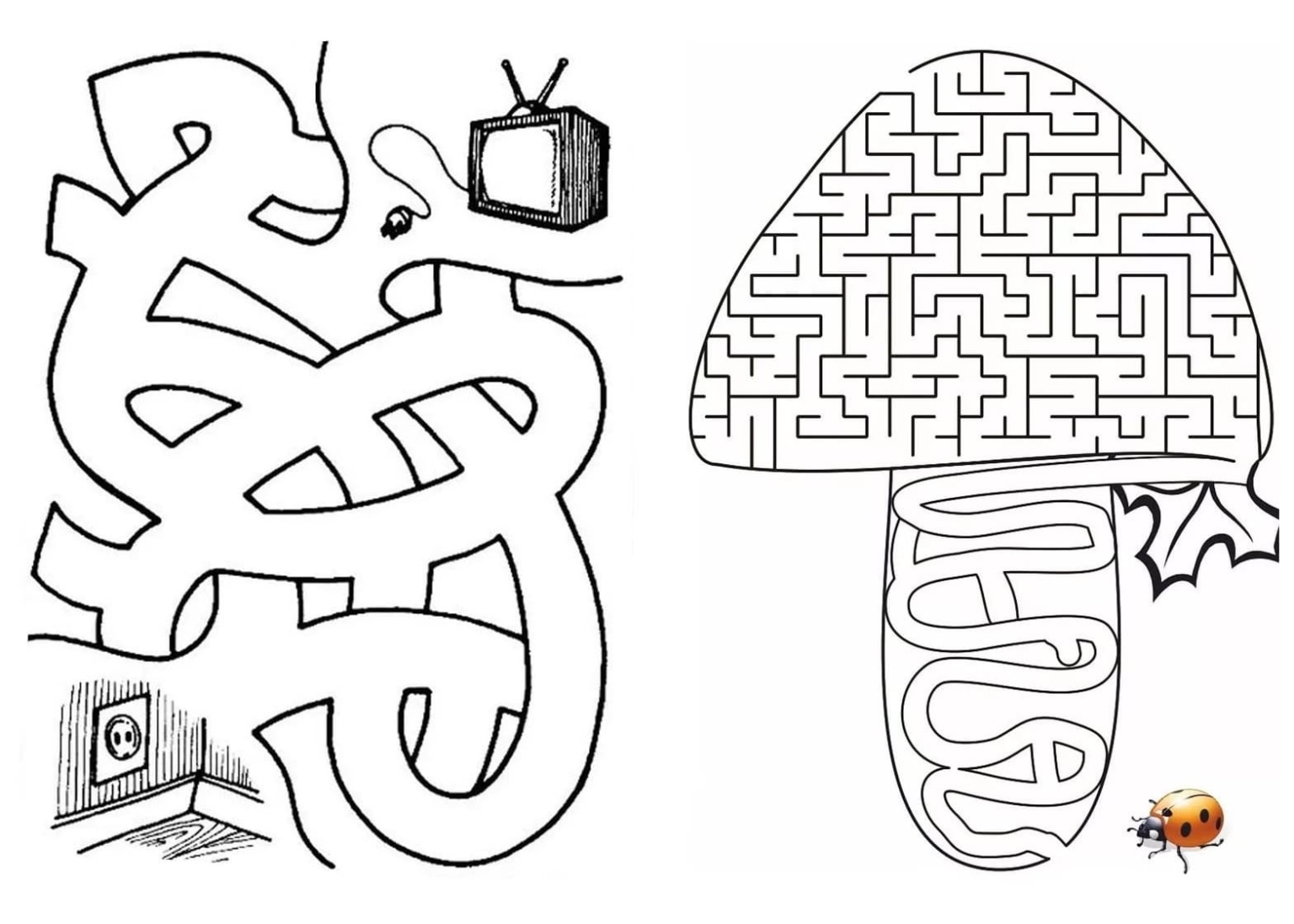 Labirinto infantil para imprimir. 100 novos labirintos para crianças grátis
