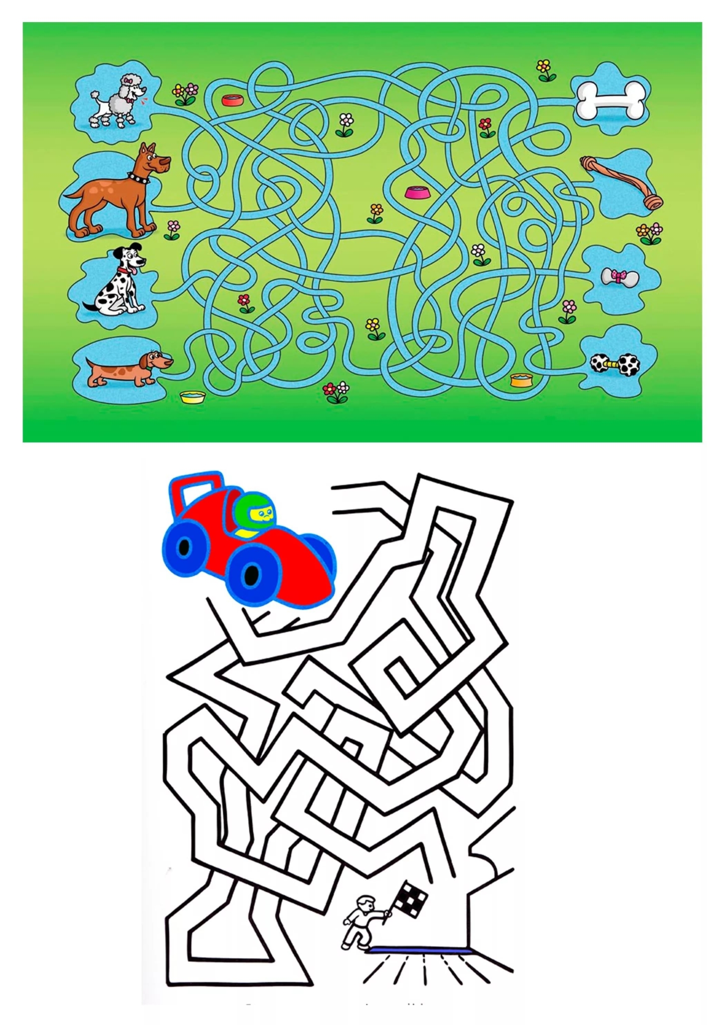 Labirynty dla dzieci. 100 nowych łamigłówki labirynty do druku