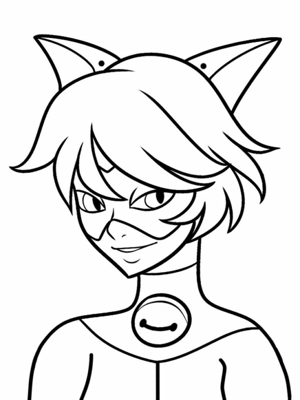Miraculous Ausmalbilder. Ladybug und Cat Noir zum drucken
