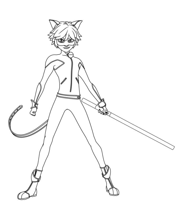 Miraculous Ausmalbilder. Ladybug und Cat Noir zum drucken