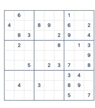 Printable Medium Sudoku Puzzles