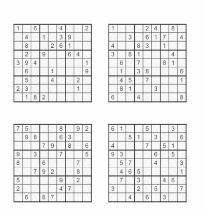 Printable Sudoku Puzzles