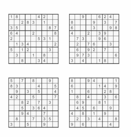 Printable Sudoku Puzzles