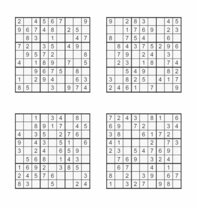 Sudoku à imprimer