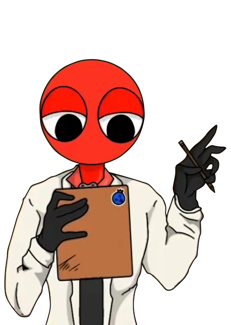 Bilder Red Rainbow Friends auf transparentem hintergrund