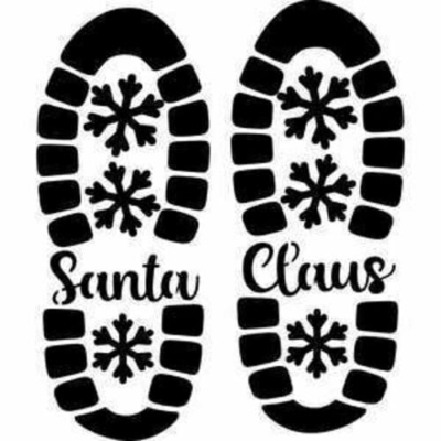 Santa Footprint Stencils | Free Printable