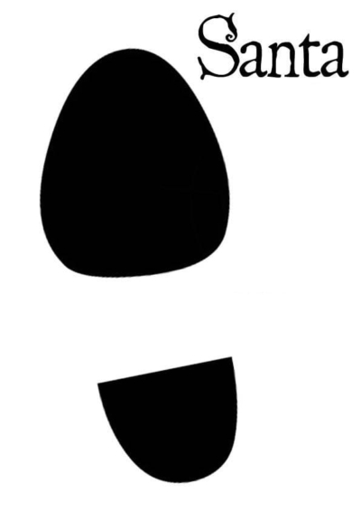 Santa Footprint Stencils | Free Printable