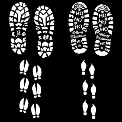 Santa Footprint Stencils | Free Printable