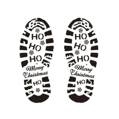 Santa Footprint Stencils | Free Printable