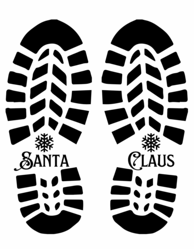 Santa Footprint Stencils | Free Printable