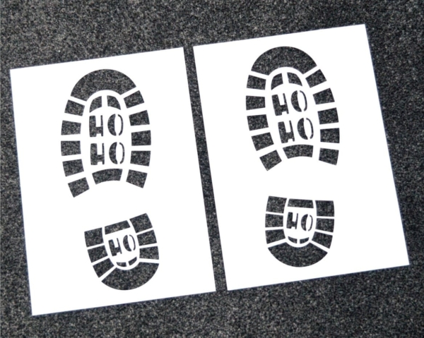 Santa Footprint Stencils | Free Printable