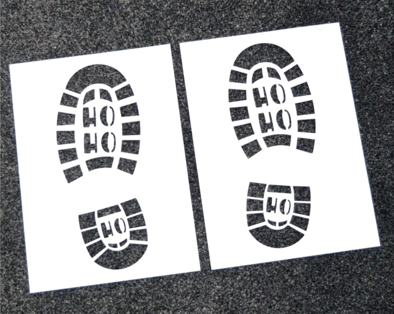 Santa Footprint Stencils | Free Printable