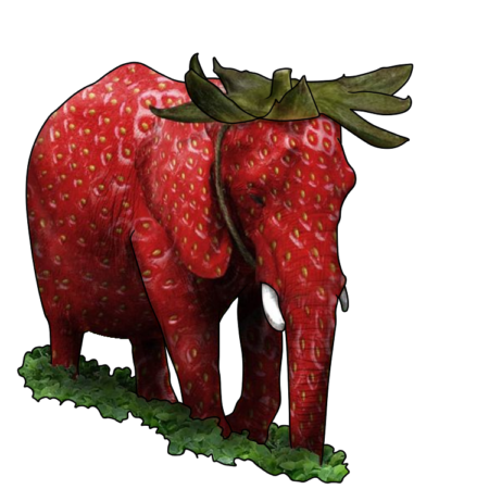Strawberry Elephant PNG Clipart