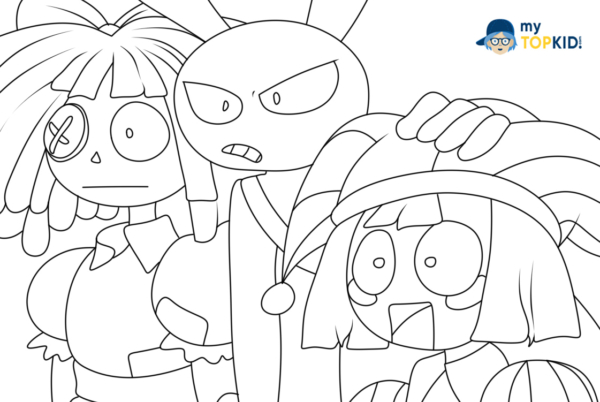 Disegni da Colorare di The Amazing Circus Digitale per la stampa