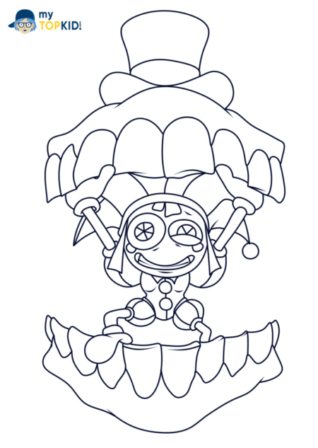 Disegni da Colorare di The Amazing Circus Digitale per la stampa